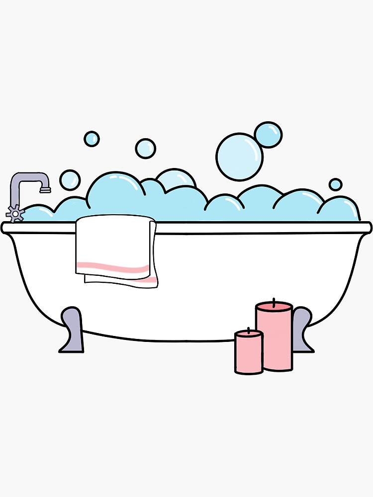 "Bubble Bath Design" Sticker for Sale by sydneysartwork | Redbubble