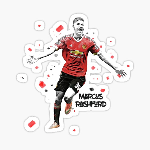 "Wallpaper Rashford Illustration" Sticker for Sale by simonmulyadi ...
