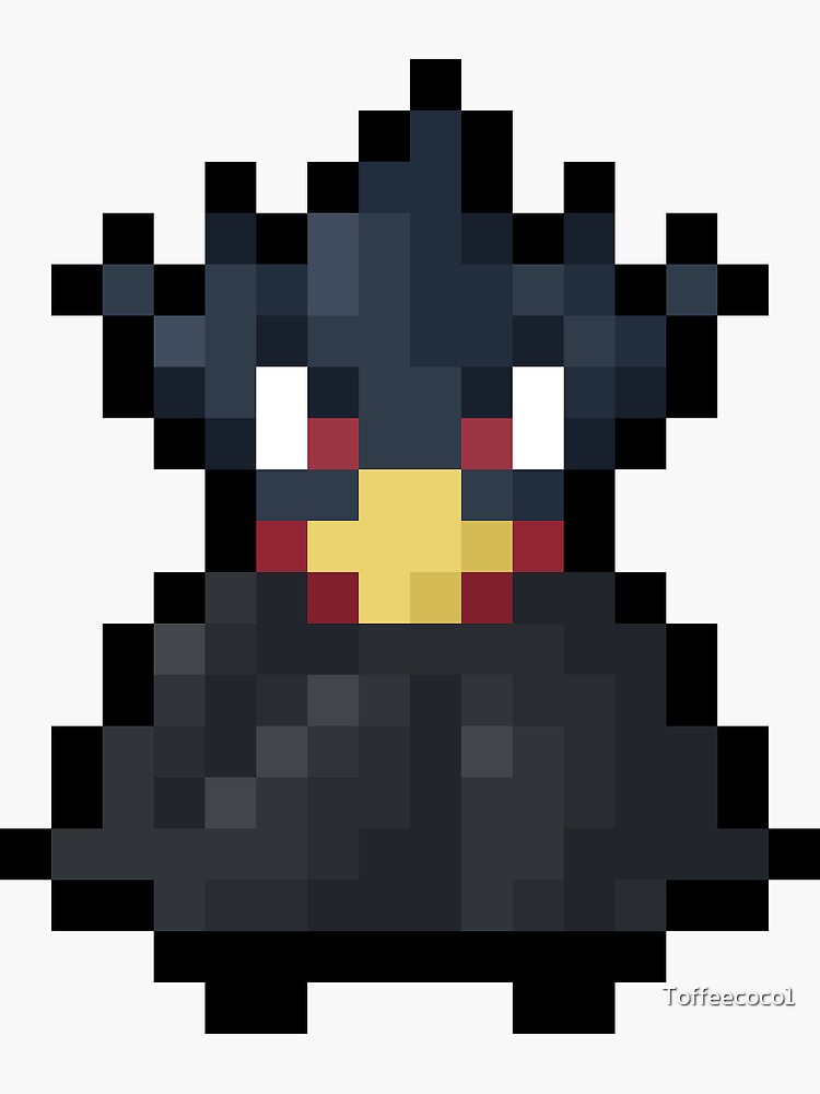 "Tokoyami Pixel Sprite" Sticker by Toffeecoco1 | Redbubble