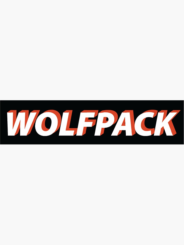 "Wolfpack" Sticker for Sale by lindsaycaslin | Redbubble