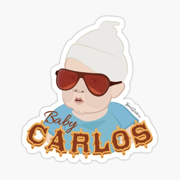 "When In Vegas Call Him Carlos" Sticker for Sale by Frannotated | Redbubble