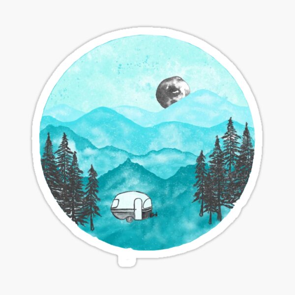"mountain van drawing " Sticker for Sale by sophiebeckham13 | Redbubble