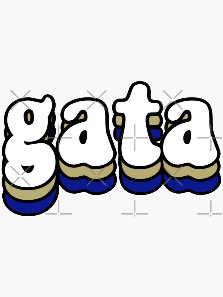"gata" Sticker for Sale by collegeacc | Redbubble