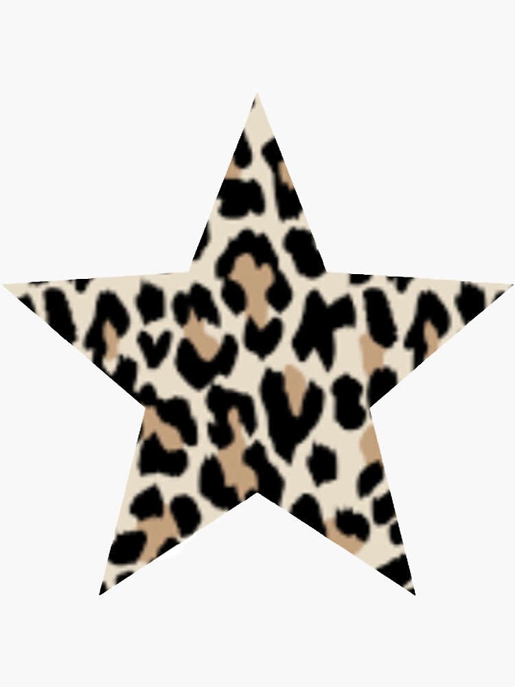 "Cheetah Print Star" Sticker for Sale by sophiebeckham13 | Redbubble