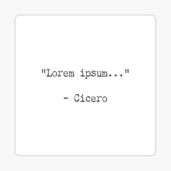 Lorem Ipsum Stickers | Redbubble
