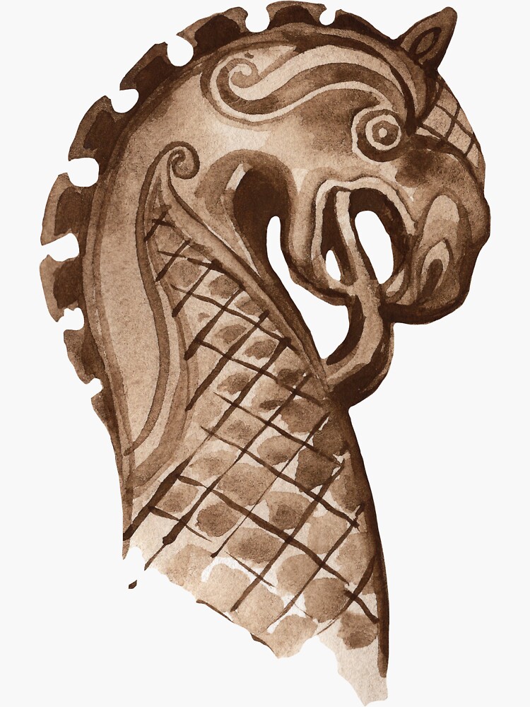 Viking Ship Dragon Head Template