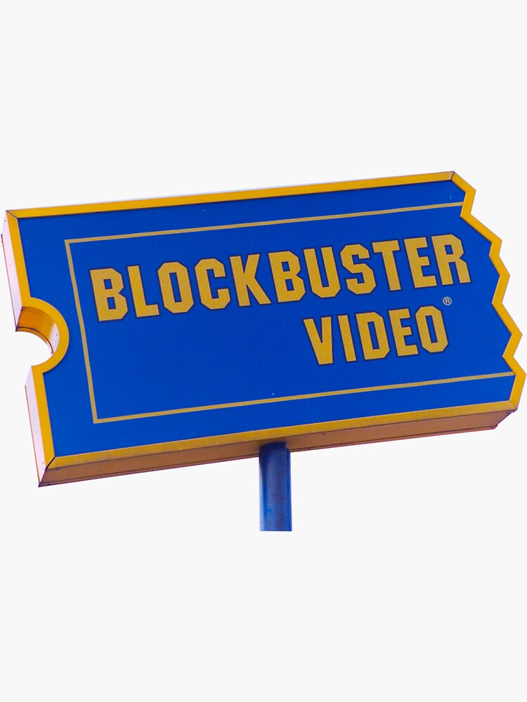 "90s Blockbuster Video Sign" Sticker for Sale by sloppydisk | Redbubble