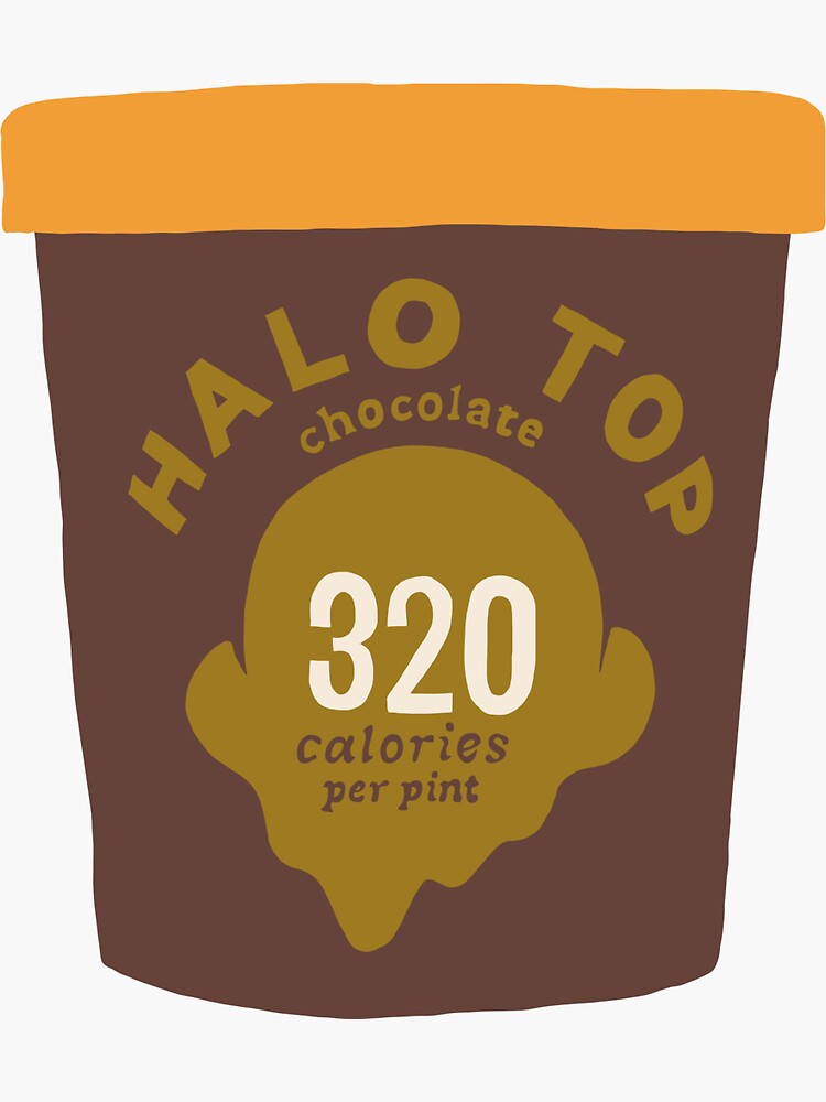 "halo top chocolate ice cream sticker" Sticker for Sale by campbelltoth ...