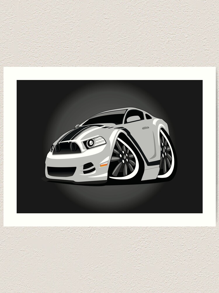 " Caricature Shelby Mustang cartoon of the Ford Mustang which was built ...