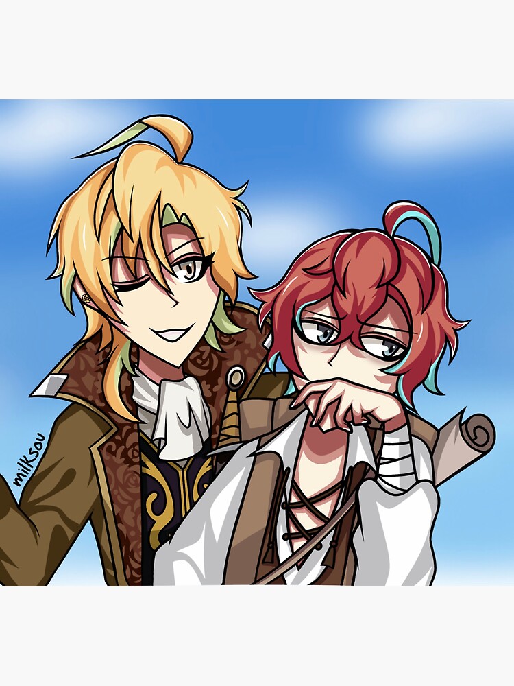 "Hifumi and Doppo " Sticker by milksou | Redbubble
