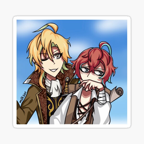 "Hifumi and Doppo " Sticker by milksou | Redbubble