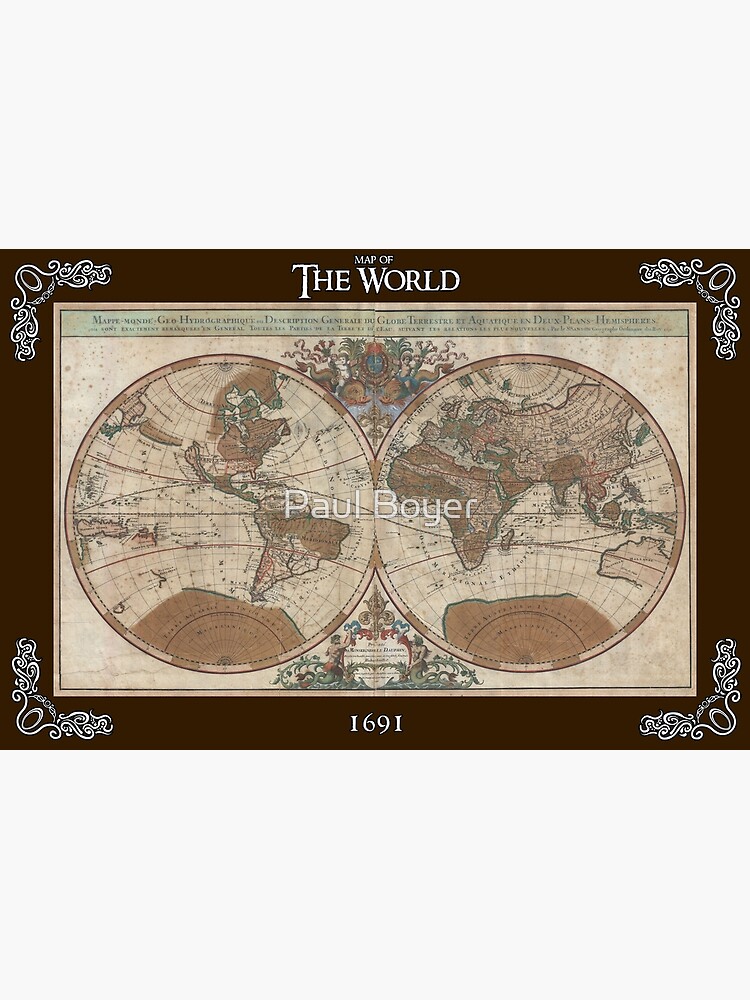 "Vintage Map of the Old World: 1691" Poster for Sale by SigilSorcery ...