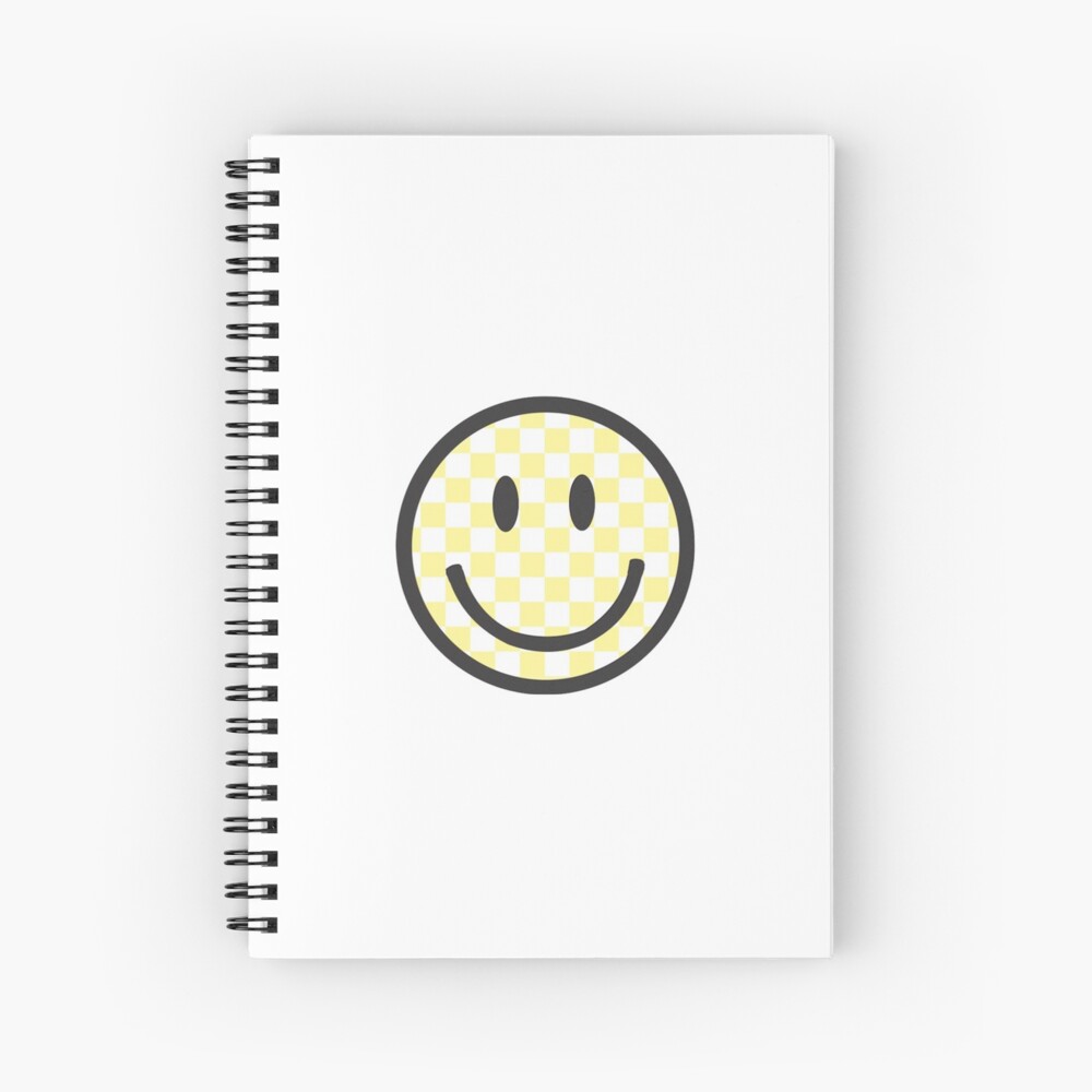 "Light Yellow Checkered Smiley Face" Sticker for Sale by sabriinam ...