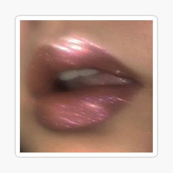 "Lip Glitter Aesthetic" Sticker by Acirepd | Redbubble