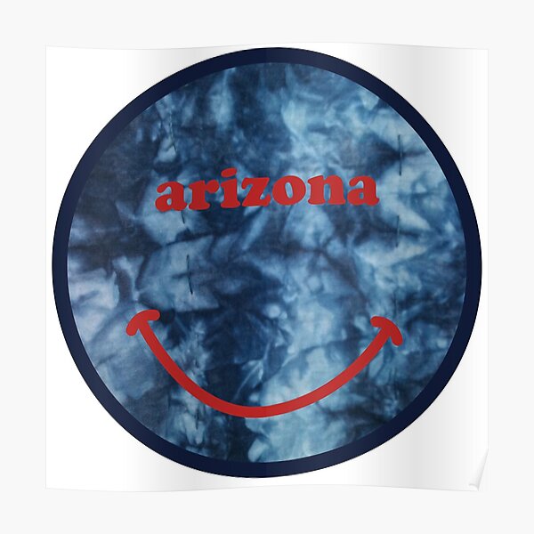 "Arizona Tie Dye Smiley Face" Poster for Sale by clairevosko | Redbubble