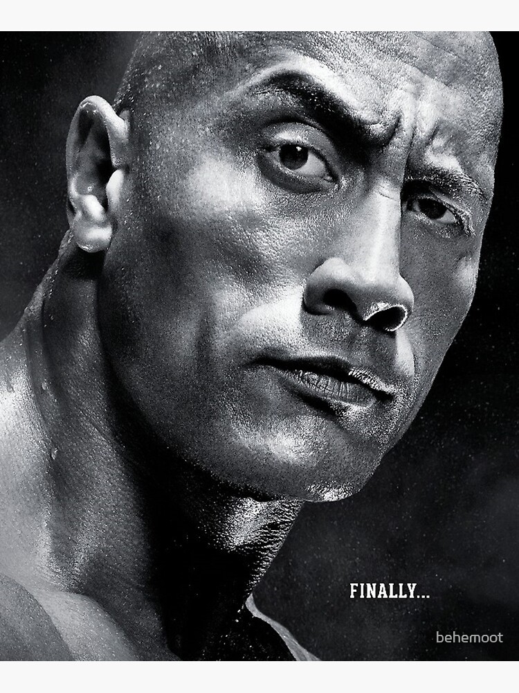 "dwayne the rock johnson" Art Print for Sale by behemoot | Redbubble