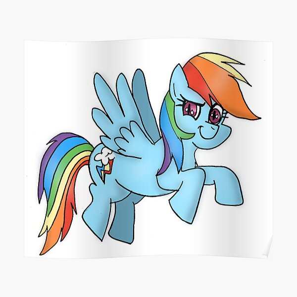 "My Little Pony- Rainbow Dash" Poster for Sale by Misseljebel | Redbubble