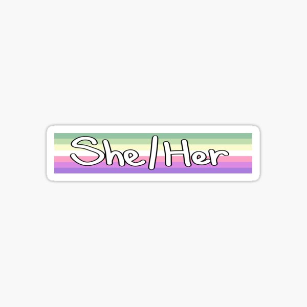 "Genderfae - She/Her" Sticker by daxolotl | Redbubble