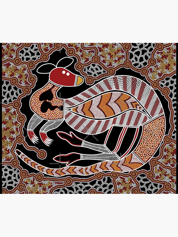 Authentic Aboriginal Art - Kangaroo Dreaming Tapestry
