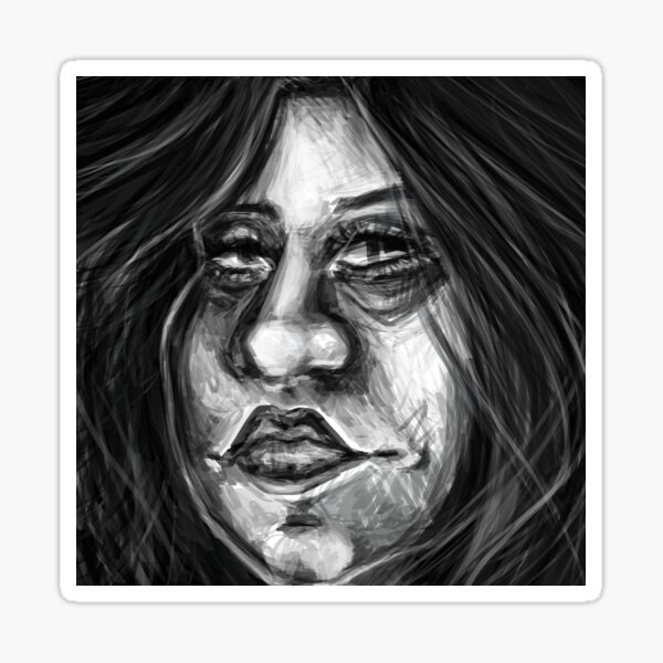 "Girl Face" Sticker by fredits | Redbubble