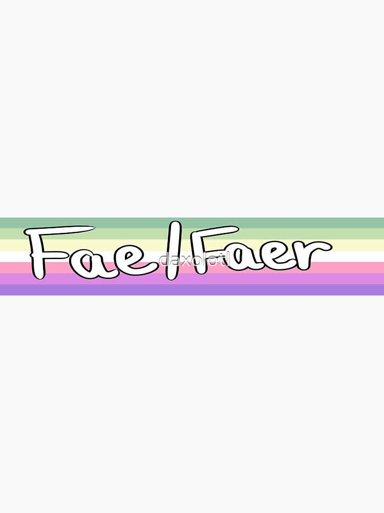 "Genderfae - Fae/Faer" Sticker for Sale by daxolotl | Redbubble