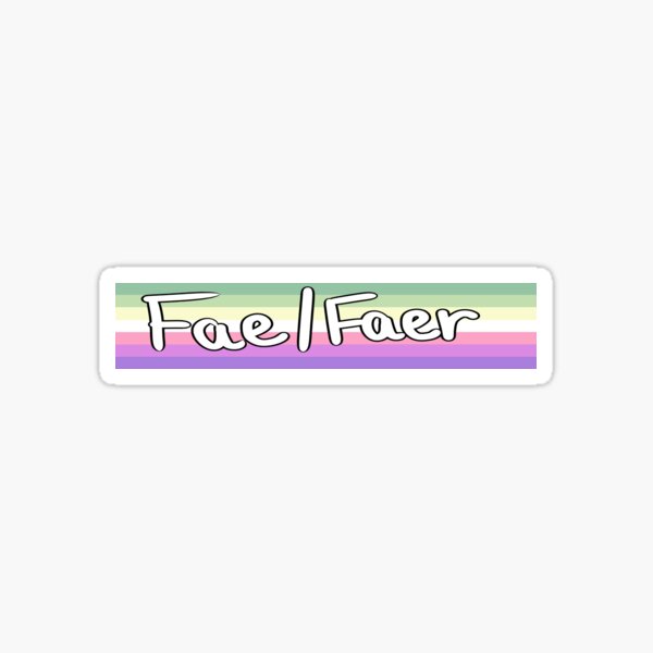 "Genderfae - Fae/Faer" Sticker for Sale by daxolotl | Redbubble