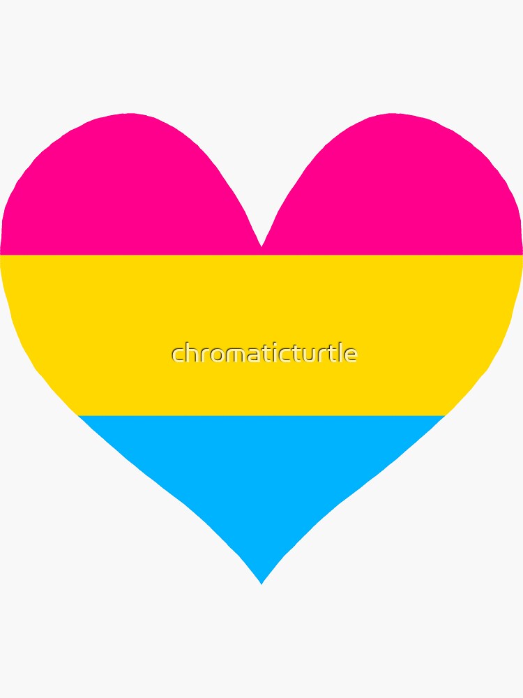 Pegatina «pan Del Corazón De La Bandera Del Orgullo Pansexual Lgbtq De