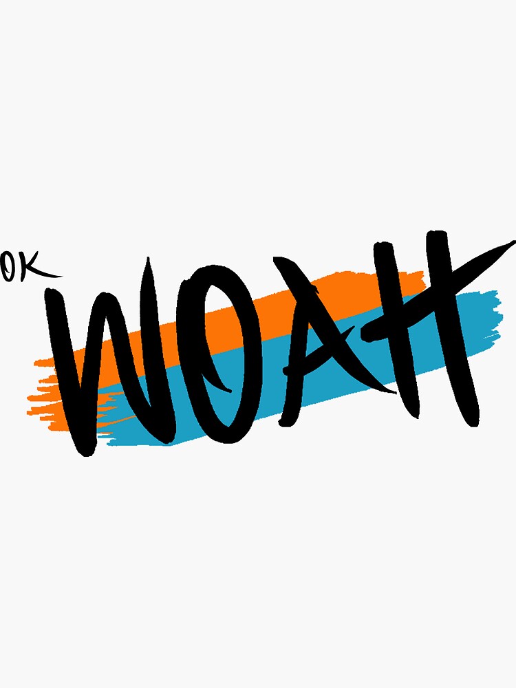 "woah" Sticker for Sale by PSwoah | Redbubble