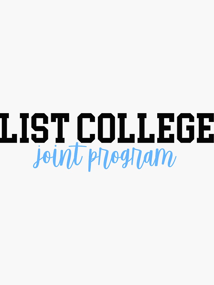 "Joint Program" Sticker for Sale by roryglantz1 | Redbubble