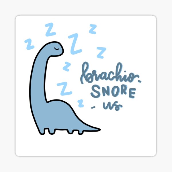 Sleepy Dinosaur Stickers | Redbubble