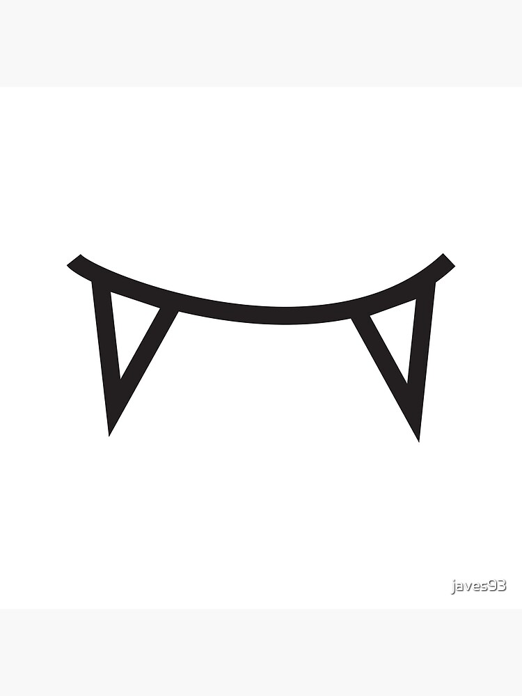 "Smiley Fangs Cartoon Mouth" Poster for Sale by javes93 | Redbubble