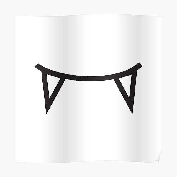 "Smiley Fangs Cartoon Mouth" Poster for Sale by javes93 | Redbubble