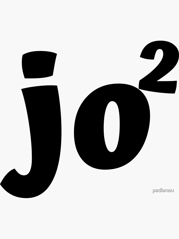 "Jojo (black font colour)" Sticker by padlanau | Redbubble