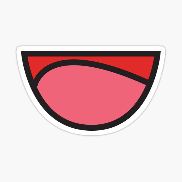 "Laughing with Tongue Out Cartoon Mouth" Sticker for Sale by javes93 ...