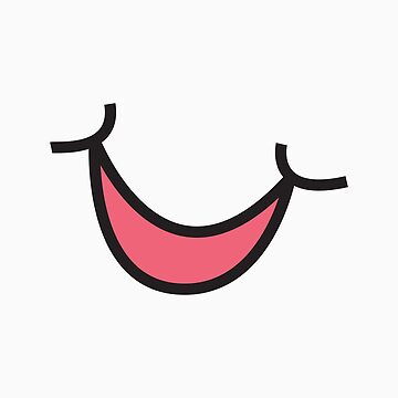 "Cute cartoon sideways smile" Sticker for Sale by javes93 | Redbubble