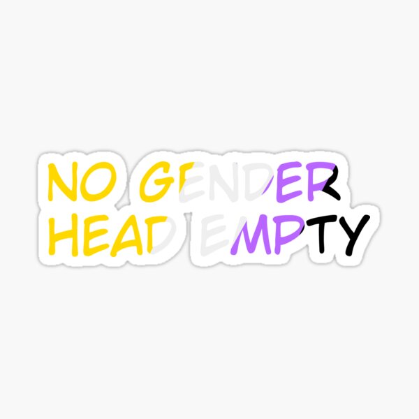 "No gender Head empty" Sticker by Aster420 | Redbubble