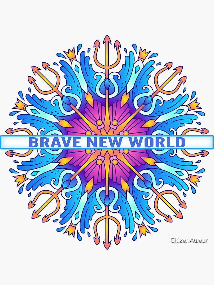 "Brave New World Magic Mandala" Sticker for Sale by CitizenAwear ...