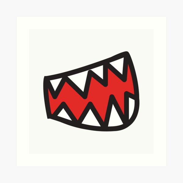 "Laughing mouth Cartoon Sharp Teeth" Art Print for Sale by javes93 ...