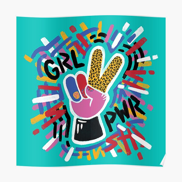 "Girl Power Peace Sign" Poster by StevieNYC | Redbubble