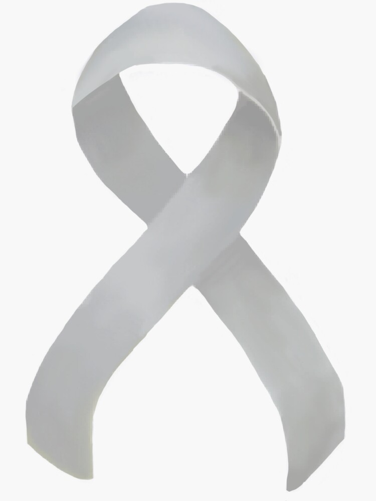 "Gray Cancer Ribbon" Sticker by maevemcnulty | Redbubble