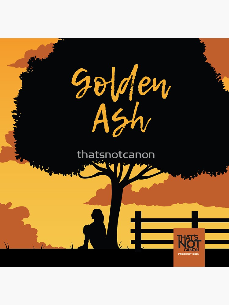 "Golden Ash Cover" Sticker for Sale by thatsnotcanon | Redbubble