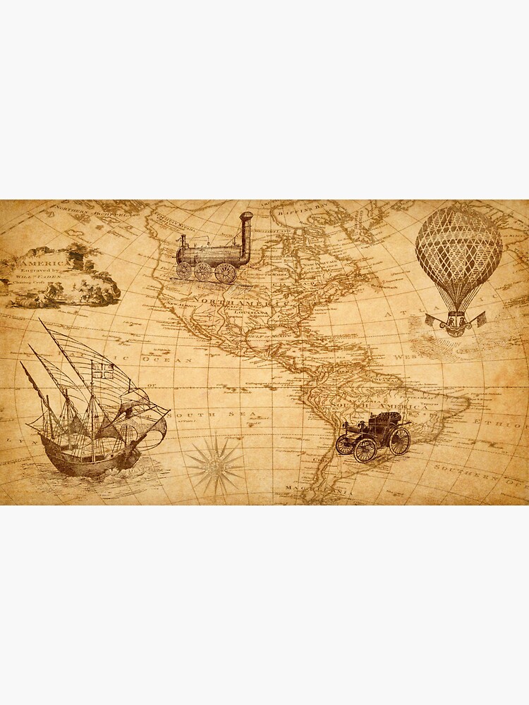 "Old Industrial Sailor World Map " Sticker for Sale by leo-theo | Redbubble