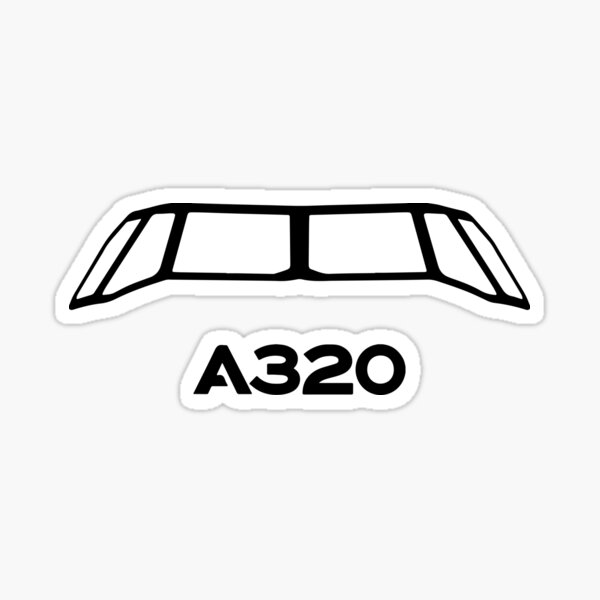 "Airbus A320" Sticker by professor-art | Redbubble