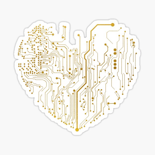 "Circuit Heart" Sticker by erzebetth | Redbubble
