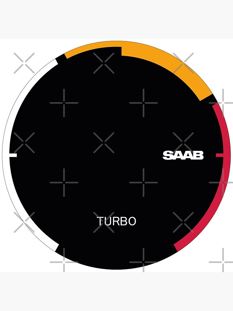 "Saab Turbo Boost" Clock by SAAB-one | Redbubble
