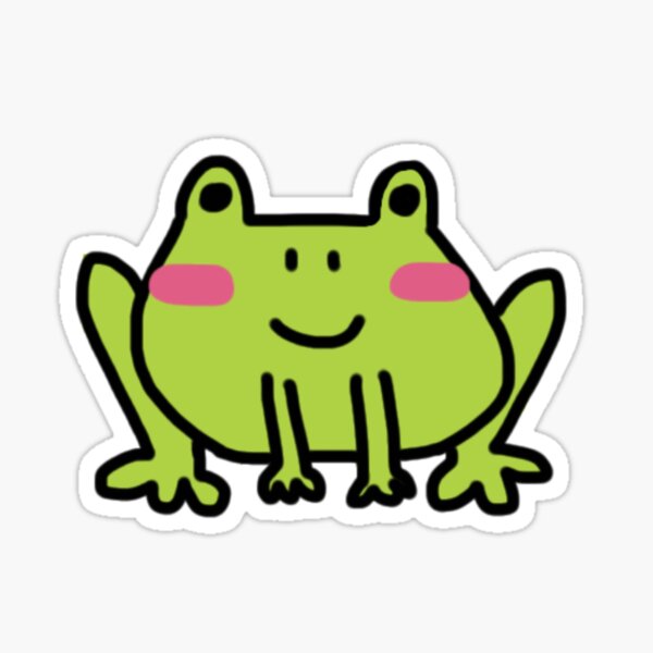 "cute green froggy" Sticker by BbbMemes | Redbubble