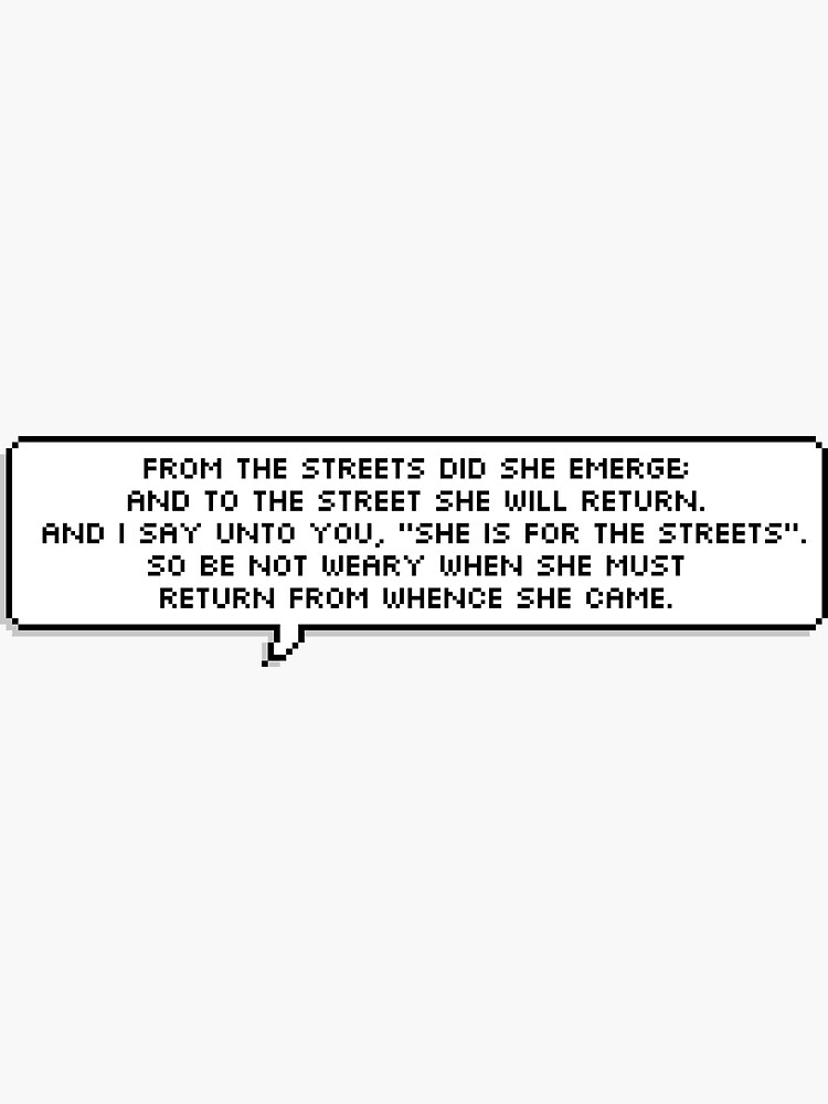"Future From The Streets Did She Emerge." Sticker for Sale by guysigns | Redbubble