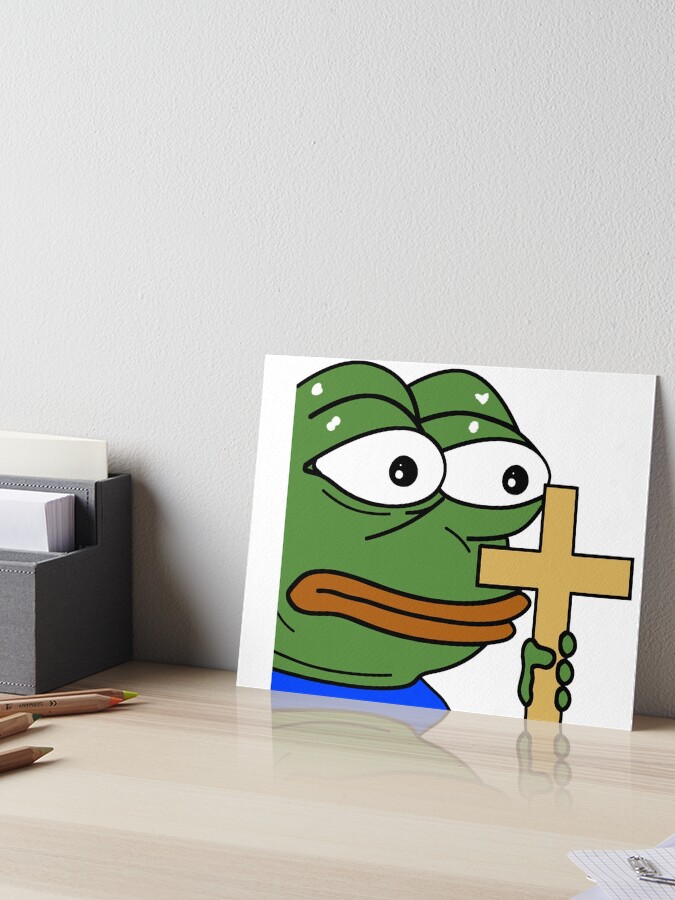 "Pepe Christ Stay Back" Art Board Print for Sale by SCha | Redbubble
