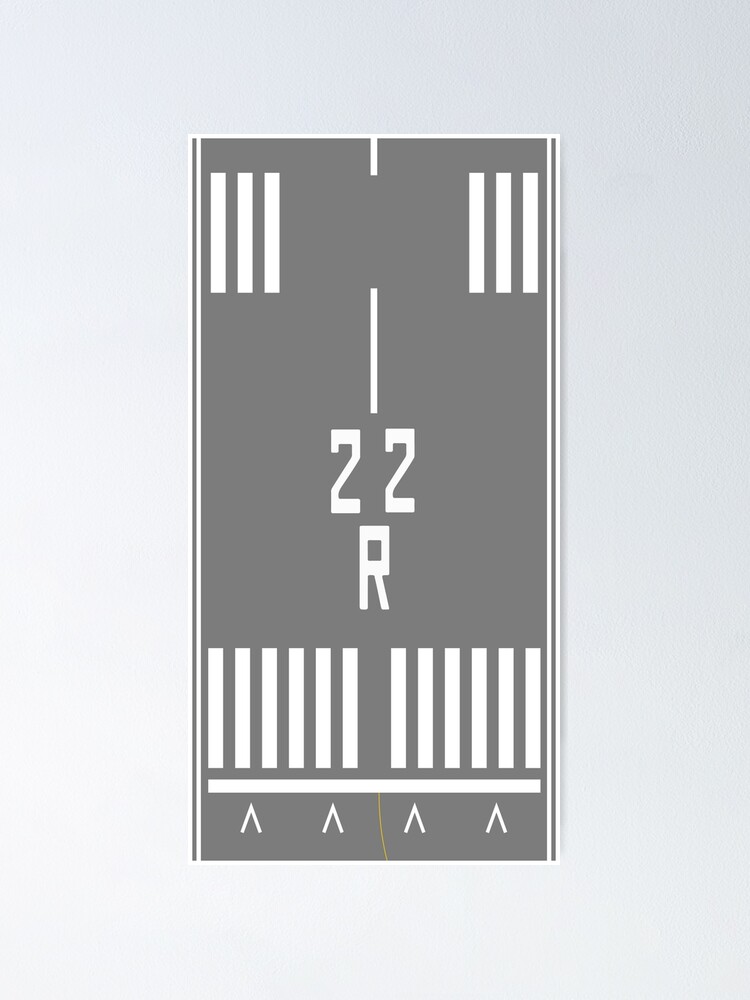 "JFK Runway 22R" Poster by tobyjrobinson | Redbubble