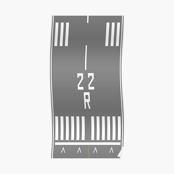 "JFK Runway 22R" Poster by tobyjrobinson | Redbubble